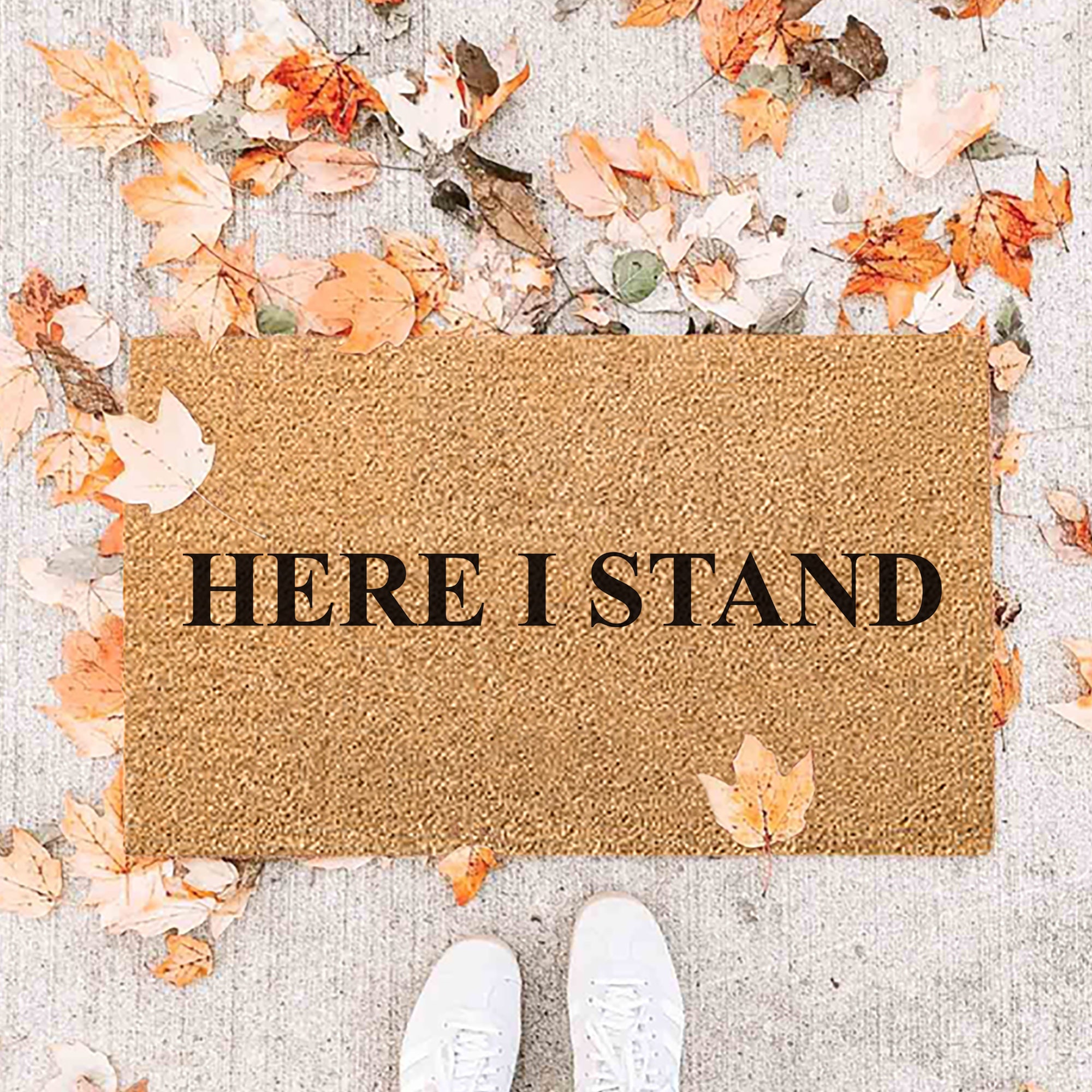 Here I Stand Personalised Coir Brush Mat. Doormat. Non Slip - Etsy