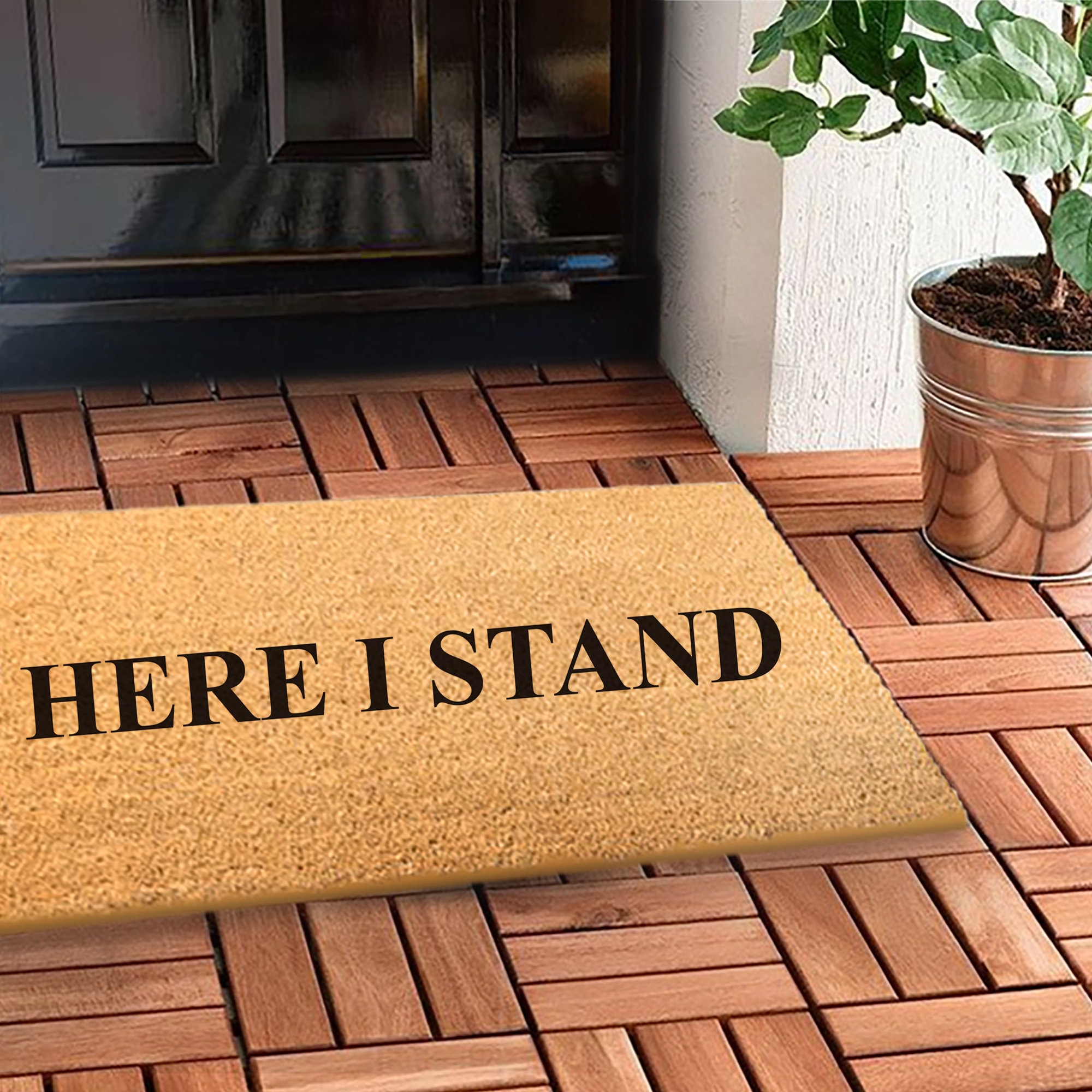Here I Stand Personalised Coir Brush Mat. Doormat. Non Slip - Etsy