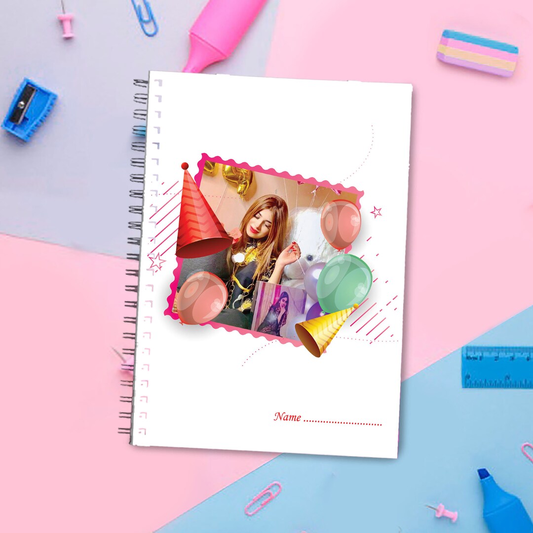 Personalised Notebook, A5 Size Photo Notebook, Day Planner, Spiral ...