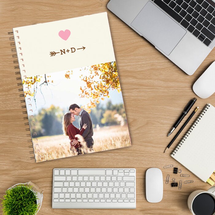 Personalised Notebook, A5 Size Photo Notebook, Day Planner, Spiral ...