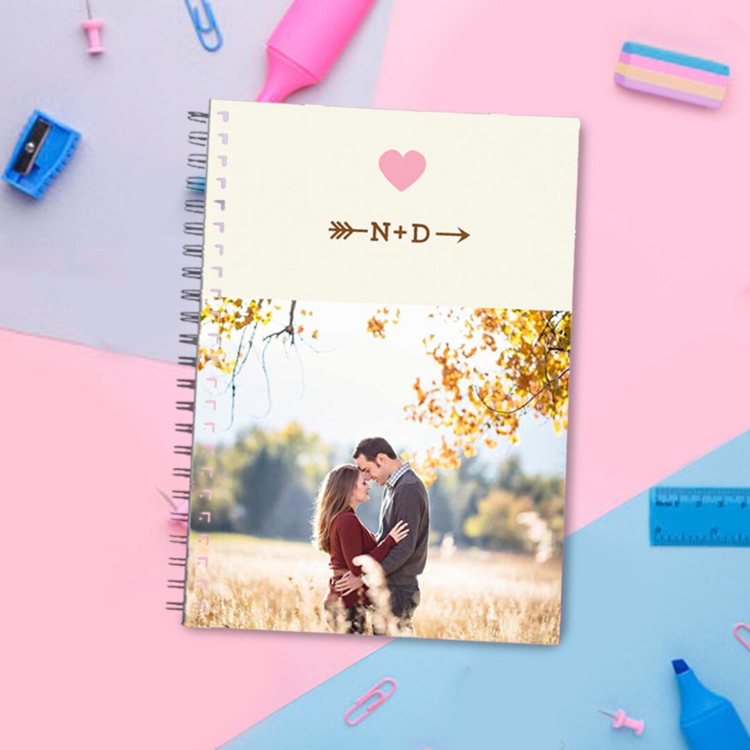 Personalised Notebook, A5 Size Photo Notebook, Day Planner, Spiral ...