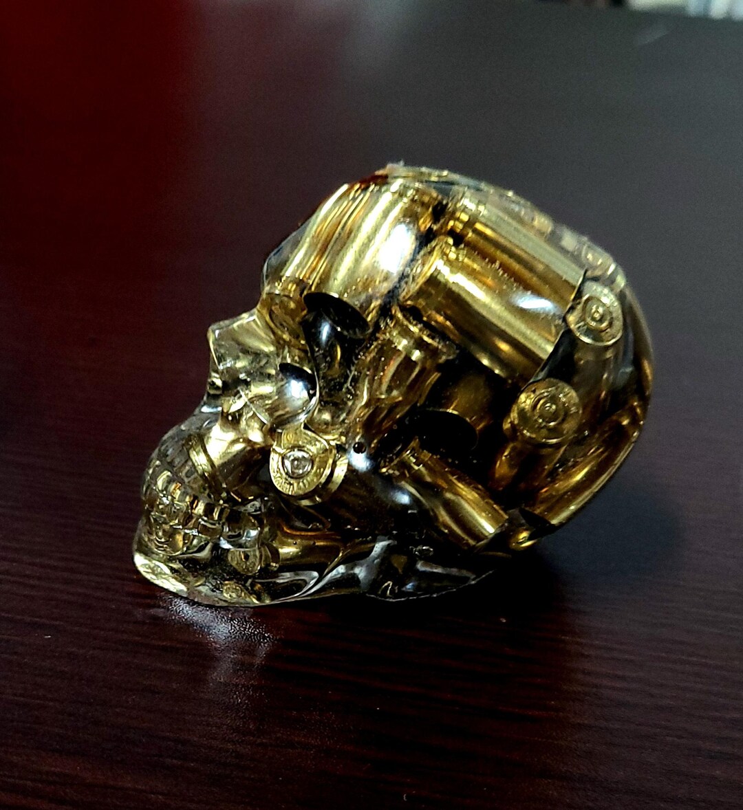 9mm Bullet Shell Casing Resin Skull - Etsy