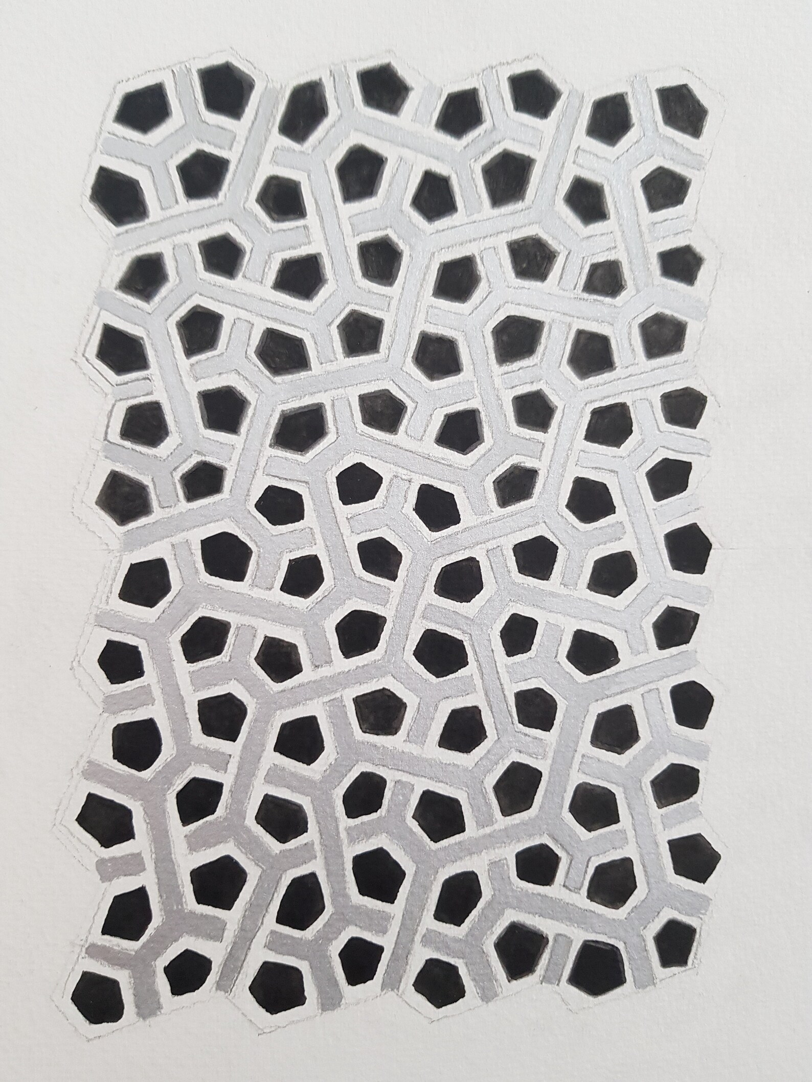 Silver and Black Woven Cairo Pentagonal Tiles (A4) - Etsy