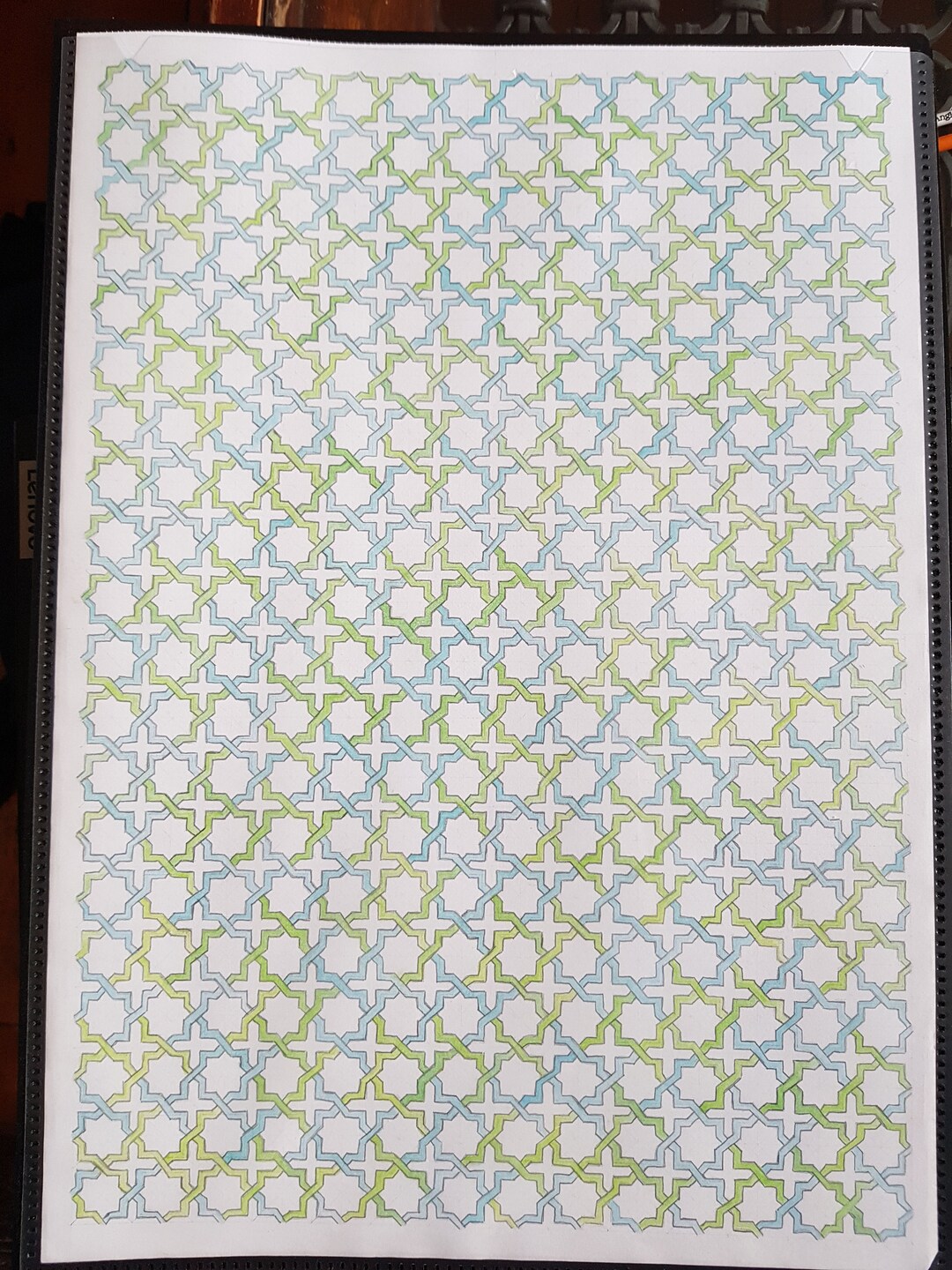Large Blue-green Design on A3 Paper - Etsy