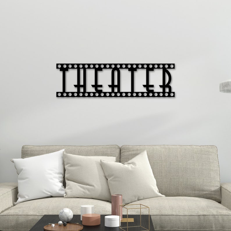 Custom Home Theater Sign Home Theater Sign Movie Theater Décor ...