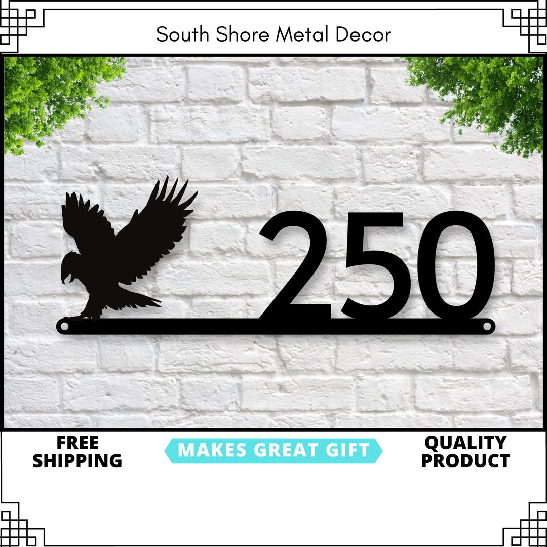 Eagle Address Sign Eagle House Numbers Eagle Sign Eagle Décor Metal ...
