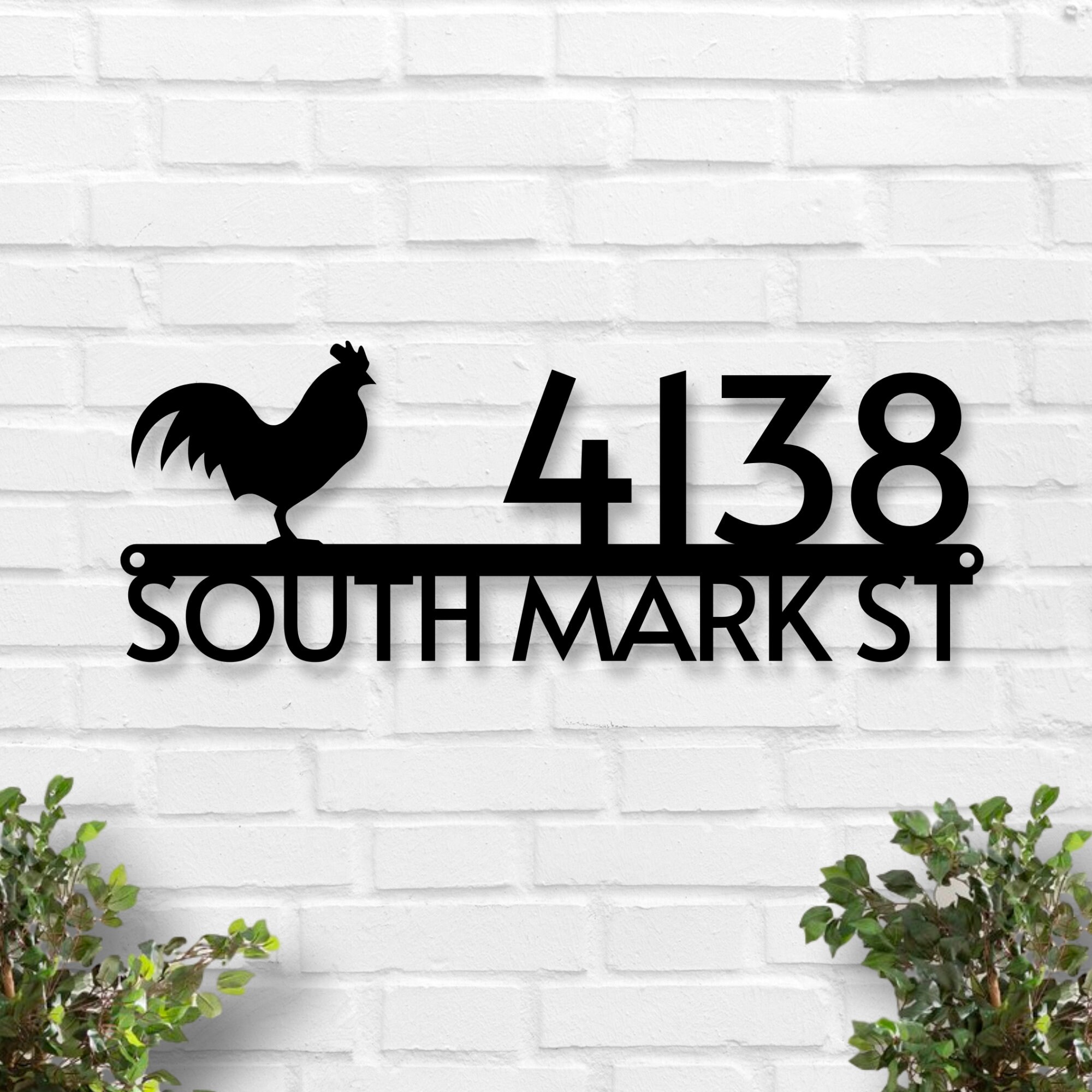 Rooster Address Sign Rooster House Numbers Rooster Sign Rooster Décor ...