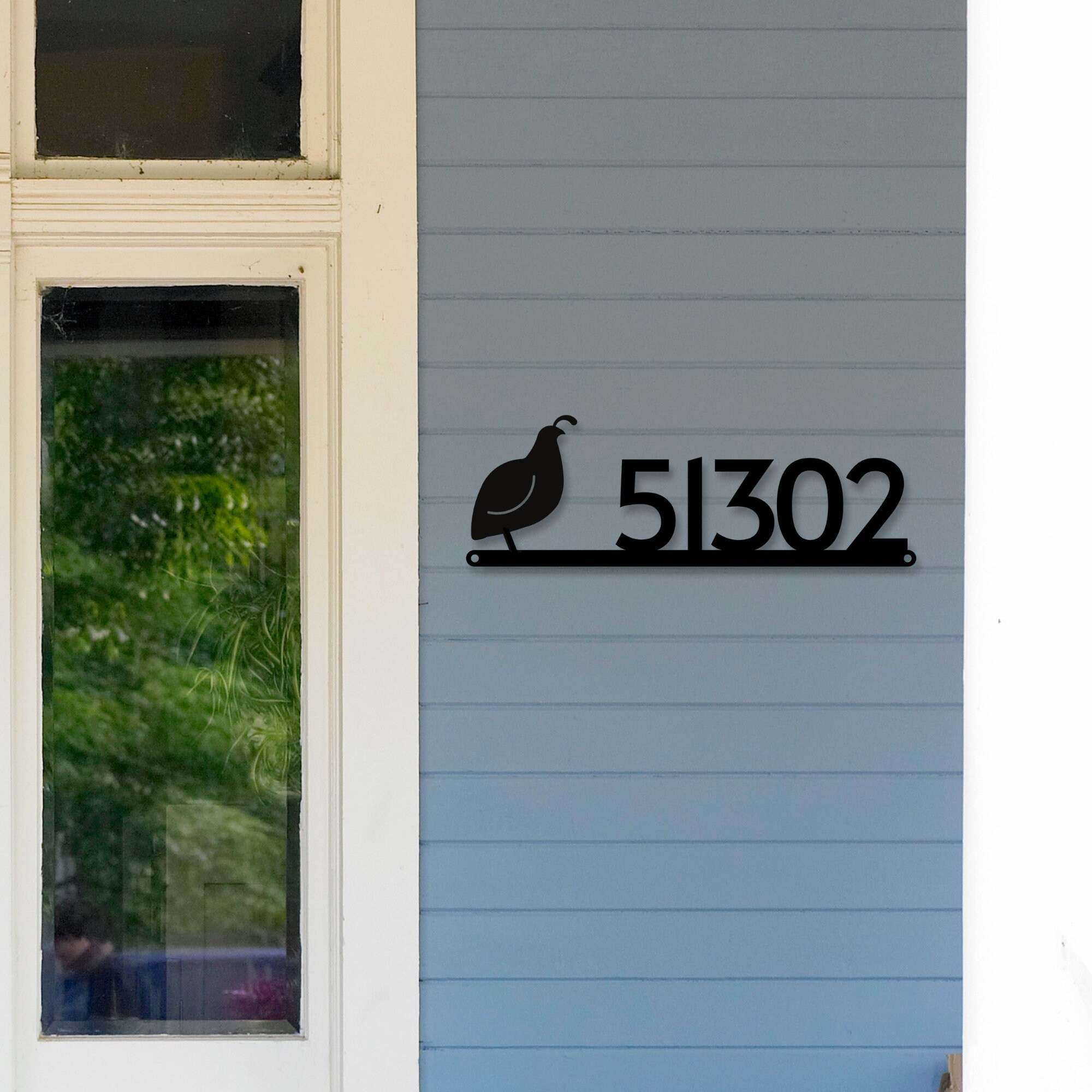 Quail Address Sign Quail House Numbers Metal Quail Sign Quail Decor ...