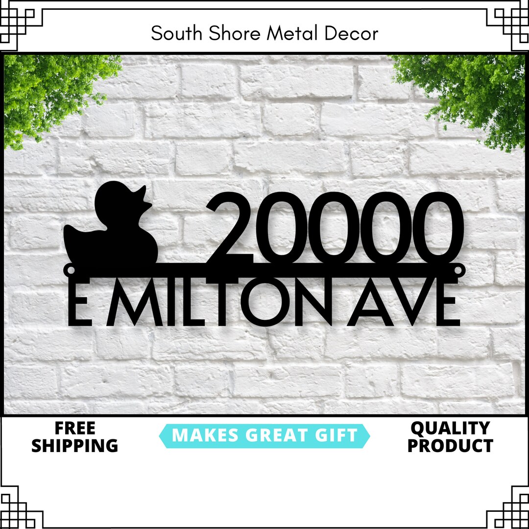 Duck Address Sign Duck House Numbers Duck Sign Duck - Etsy