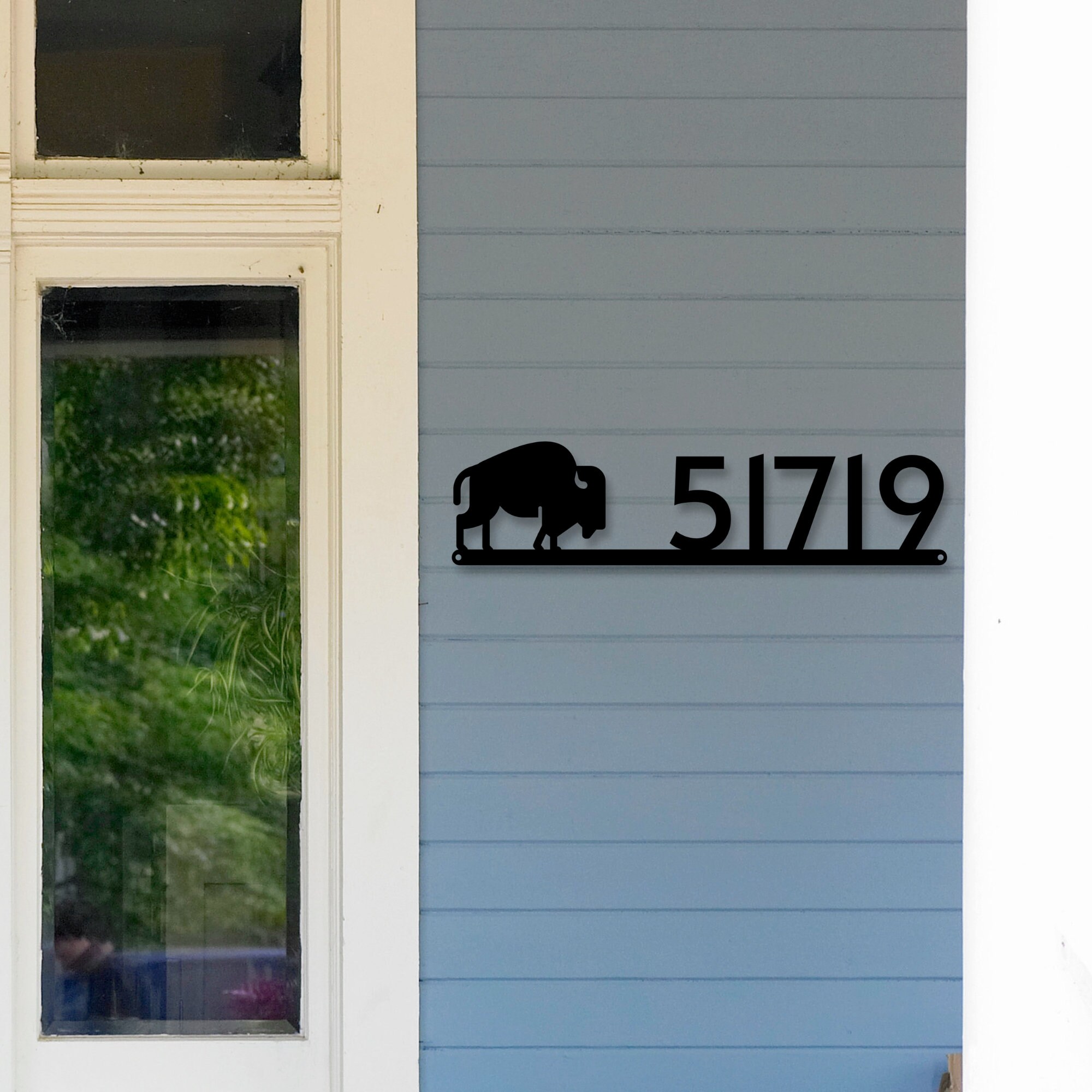 Bison Address Sign Bison House Numbers Metal Bison Sign Bison Décor ...