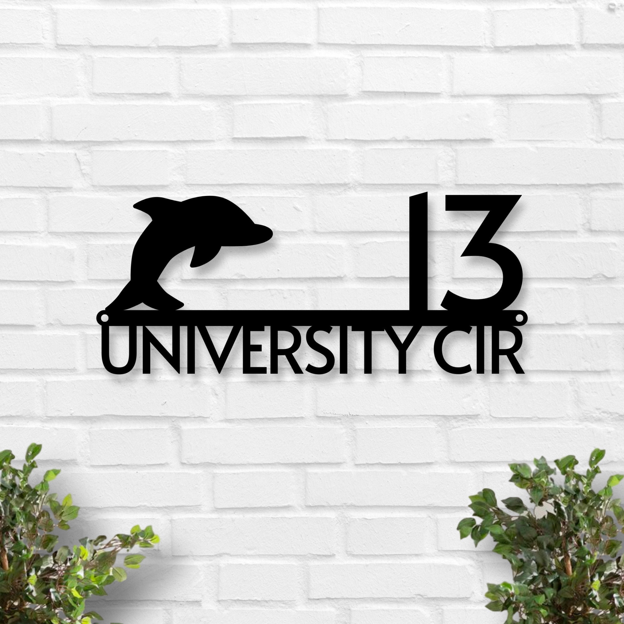 Dolphin Address Sign Dolphin House Numbers Dolphin Sign Dolphin Décor ...