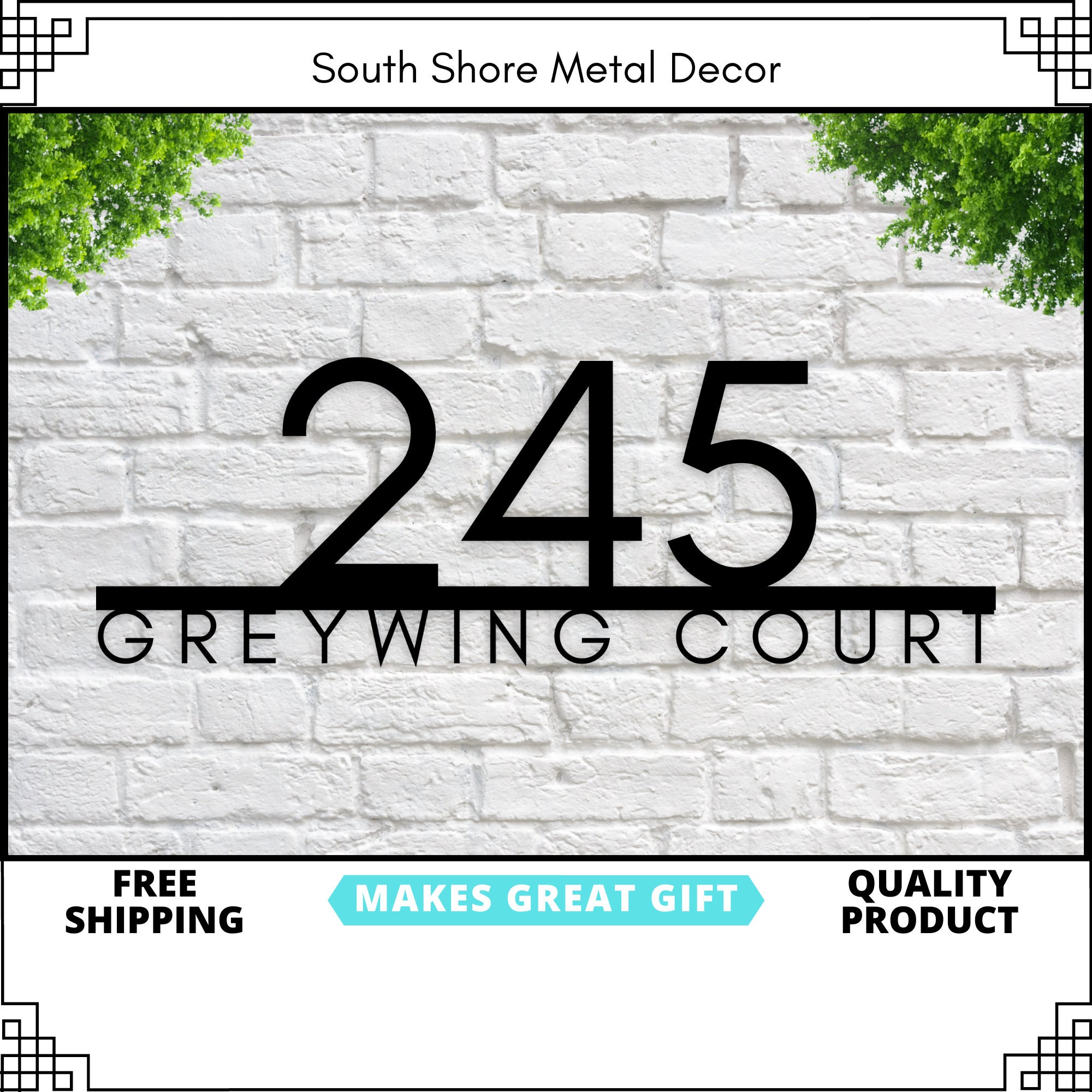 Modern House Number Plaque Modern House Number Sign Modern - Etsy