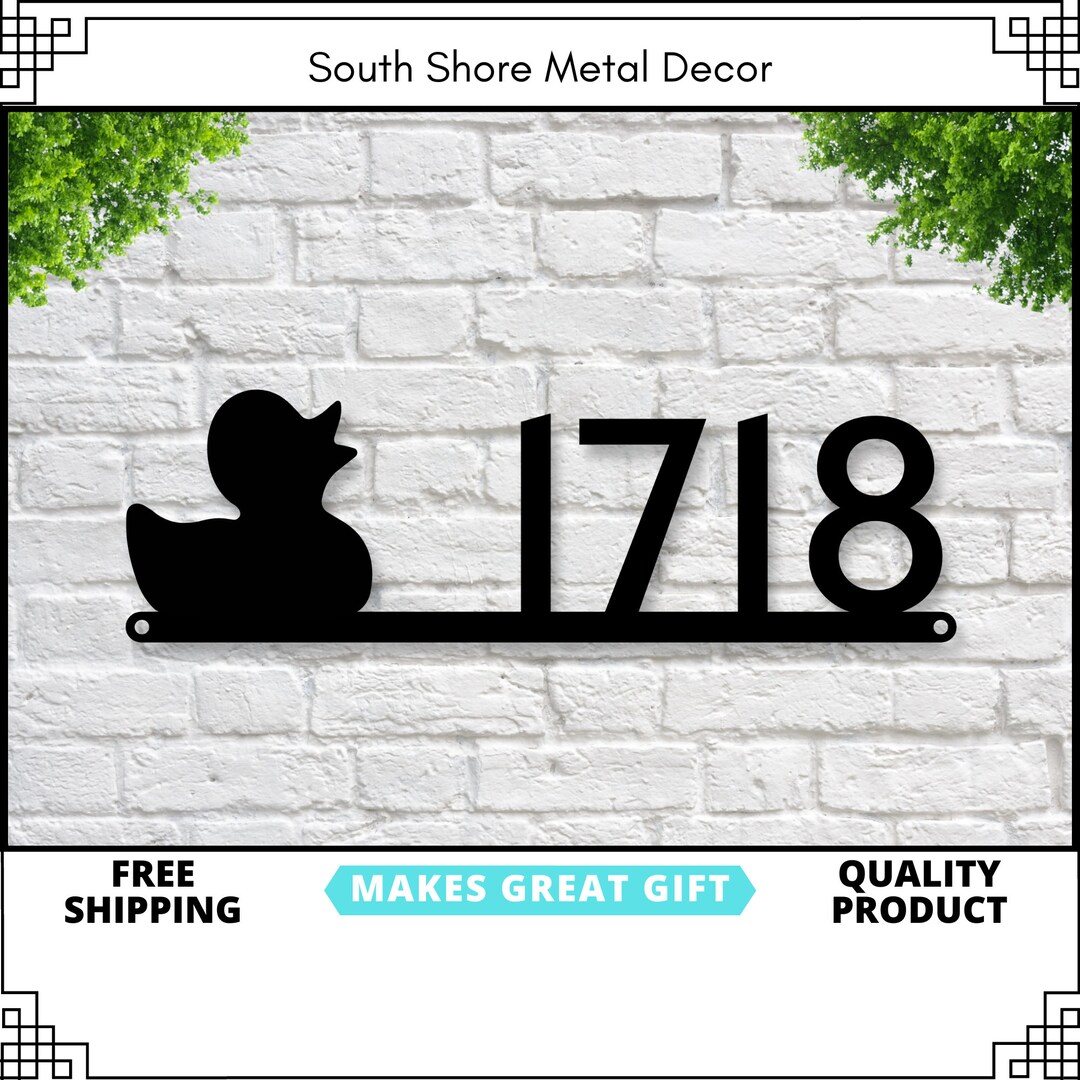 Duck Address Sign Duck House Numbers Duck Sign Duck - Etsy