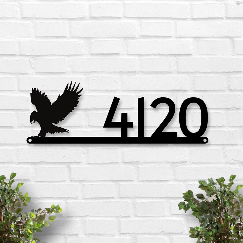 Eagle Address Sign Eagle House Numbers Eagle Sign Eagle Décor Metal ...