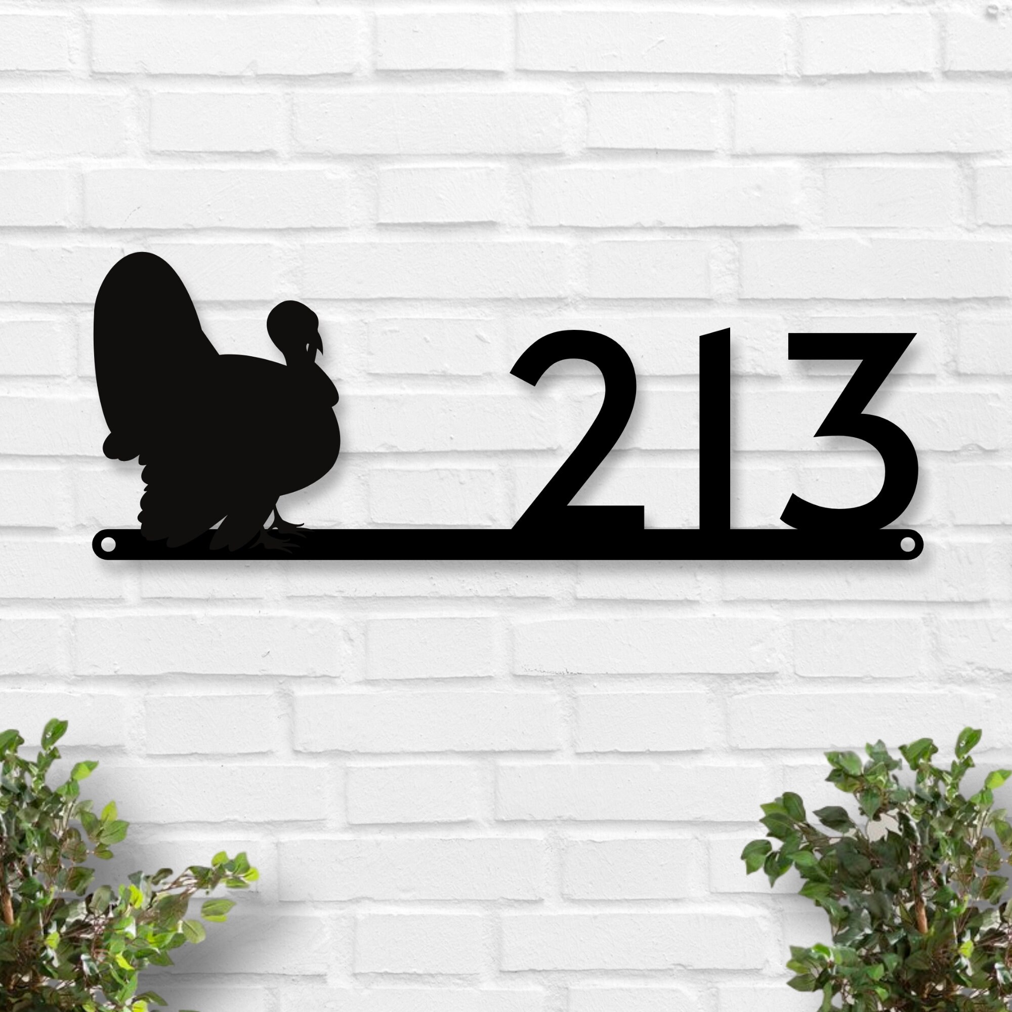 Turkey Address Sign Turkey House Numbers Turkey Sign Turkey Décor Metal ...