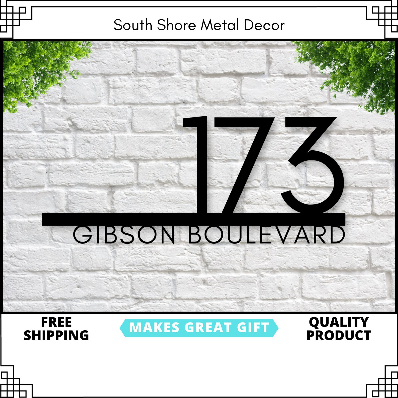 Modern House Number Plaque Modern House Number Sign Modern - Etsy