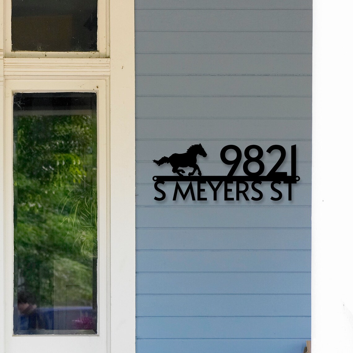 Horse Address Sign Horse House Numbers Horse Sign Horse Décor Metal ...