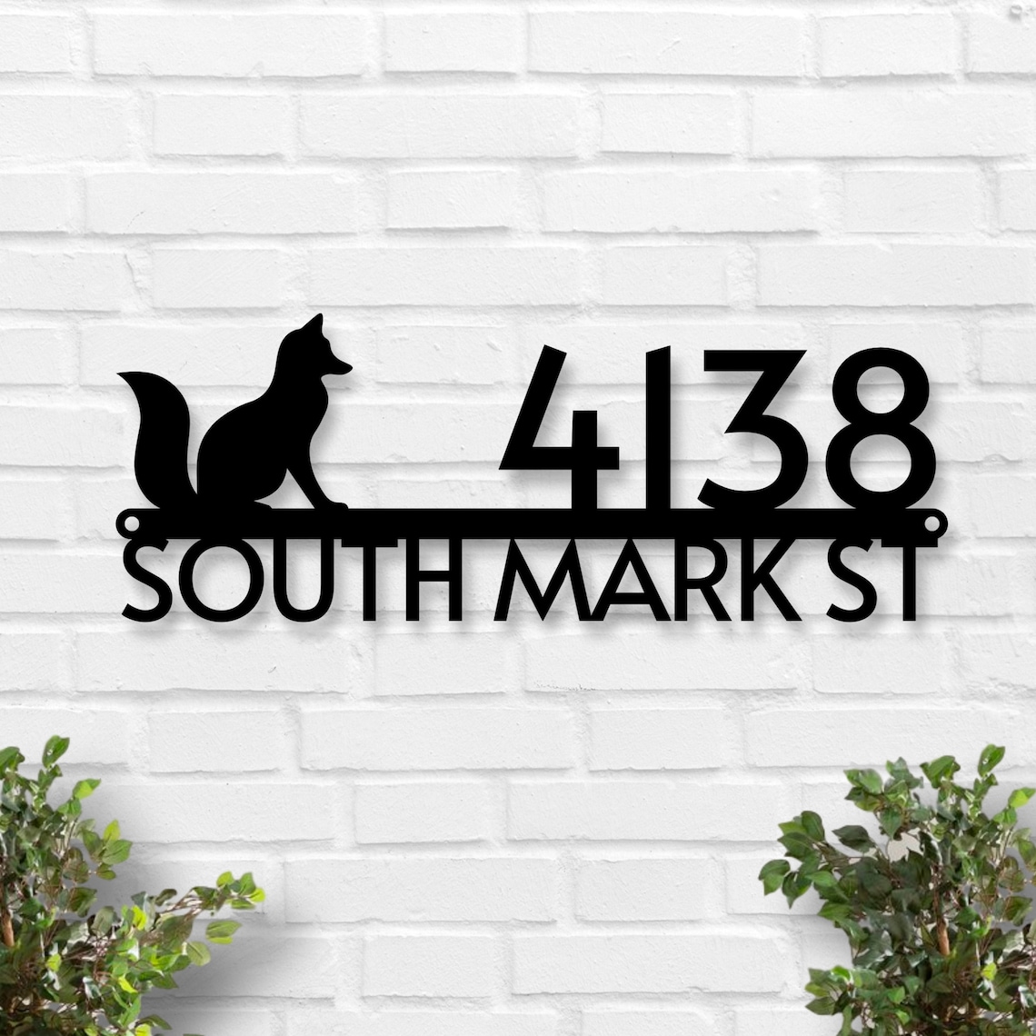 Fox Address Sign Fox House Numbers Metal Fox Sign Fox - Etsy