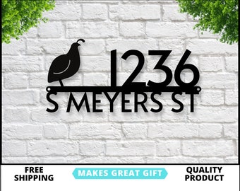 Quail Address Sign - Etsy