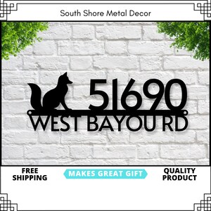 Fox Address Sign Fox House Numbers Metal Fox Sign Fox - Etsy