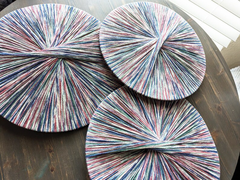 Yarn Wall Decor Trio - String Art Set - Cozy Home Decor - Yarn Wall Art ...