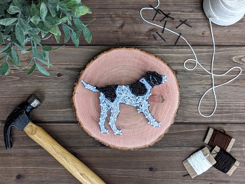 Unique Pointer String Art on Wood Slice - Wall Decor for Dog Lovers - Etsy