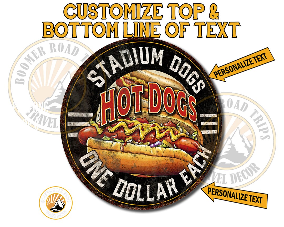 Deliciously Stylish: Personalized Custom Hot Dogs Sign for - Etsy
