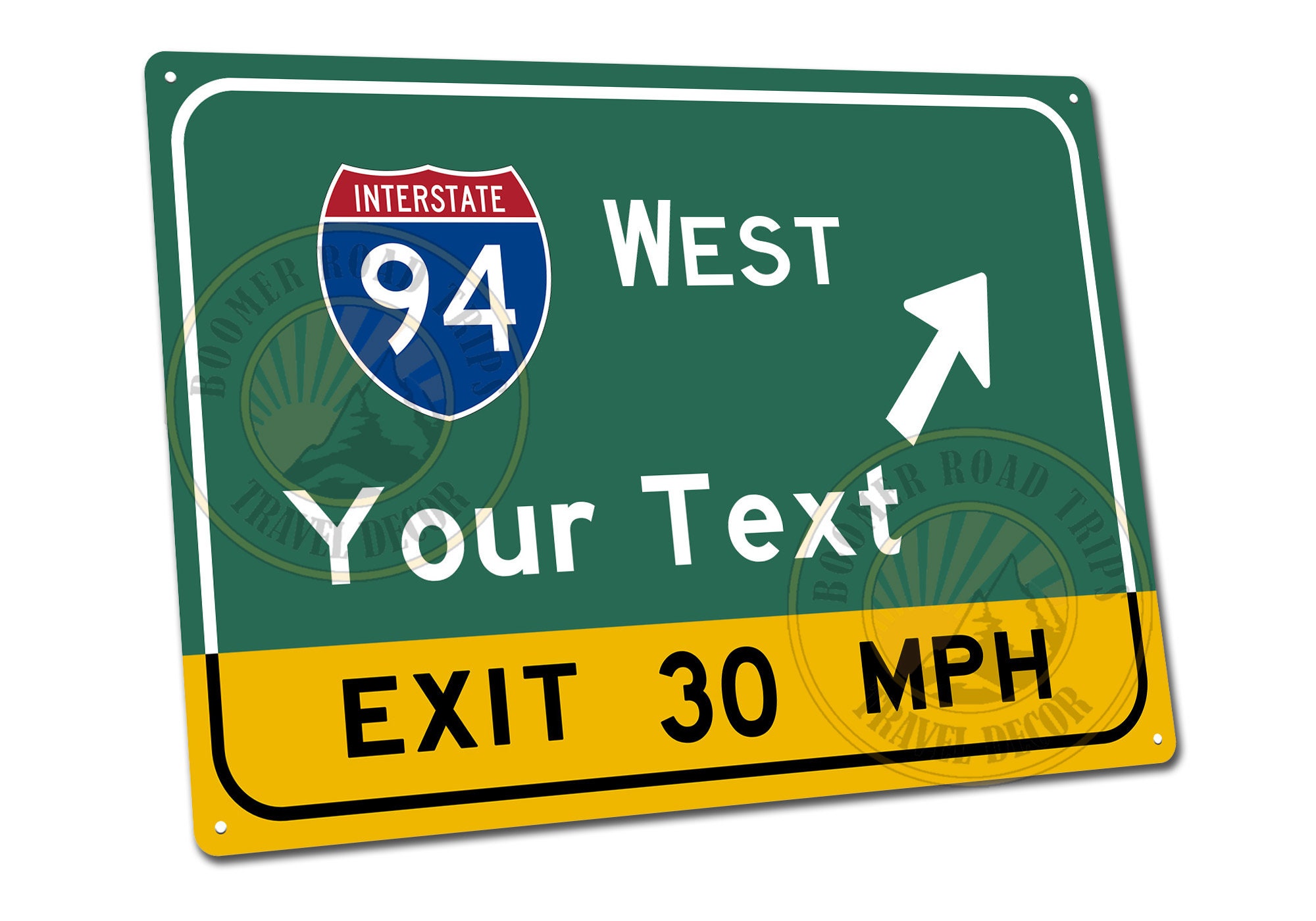 Personalized Interstate Highway Sign 12 X 18 Metal Wall Decor Travel ...