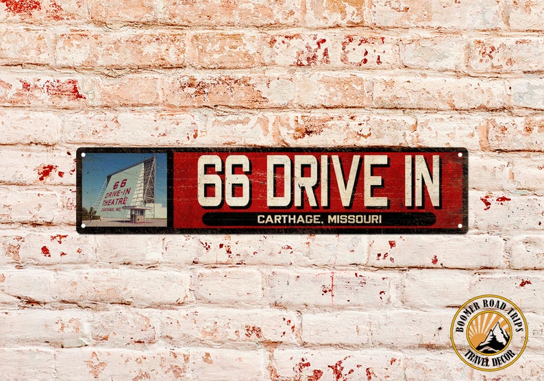 Vintage Route 66 Drive in Sign Carthage Missouri Theater Car - Etsy ...