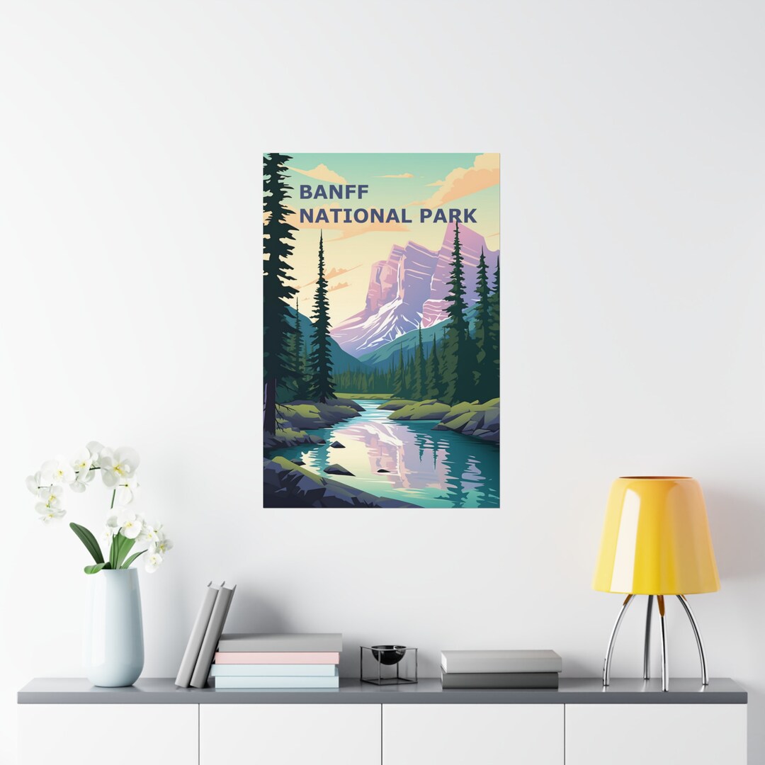 Travel Poster - Banff National Park, Canada Premium Matte Vertical ...