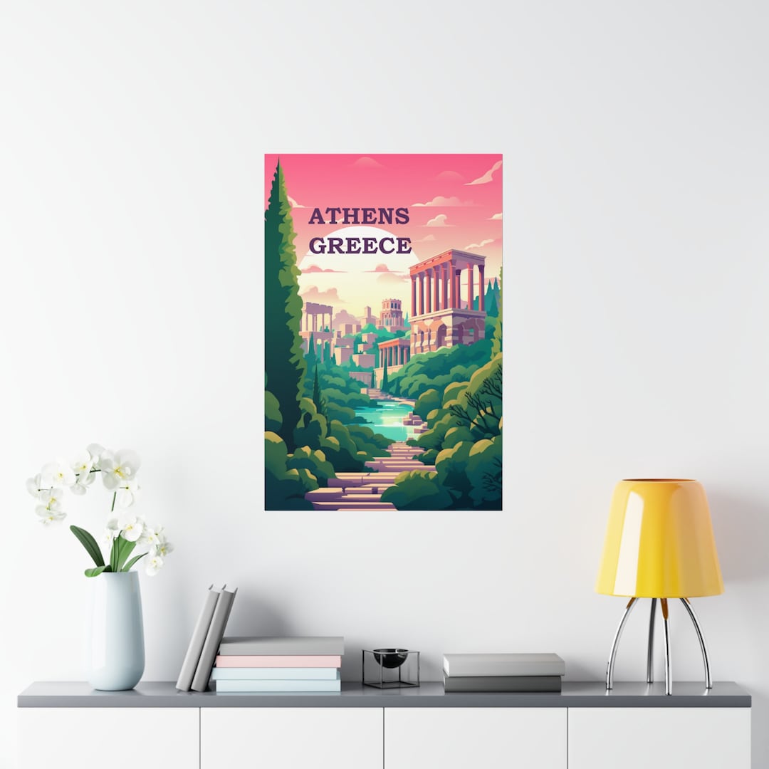 Travel Poster - Athens Greece Premium Matte Vertical Posters - Etsy