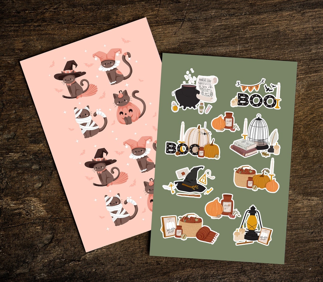 Printable Halloween Stickersprint and Cut Stickershalloween - Etsy