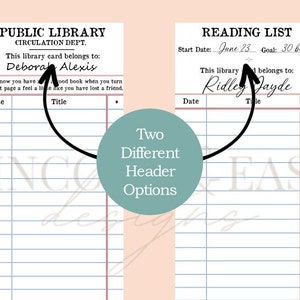 Reading List Bookmark | Library Card Bookmark | Vintage Library ...