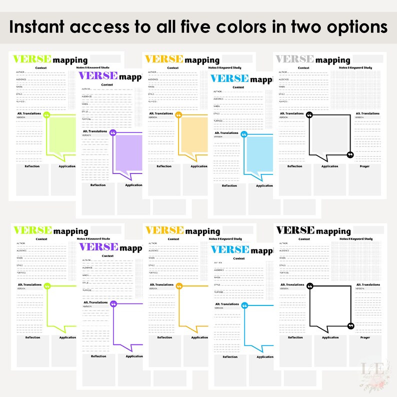 Bible Verse Mapping Printable | Verse Mapping Instant Download | Bible ...