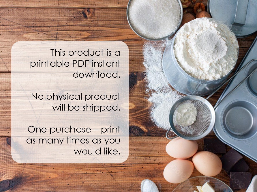 Printable Kitchen Cheat Sheet | Kitchen Conversion Chart | Kitchen ...