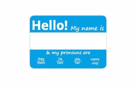 Pronoun Name Tag! Blue, Sheet of 8, Instant Download - Etsy