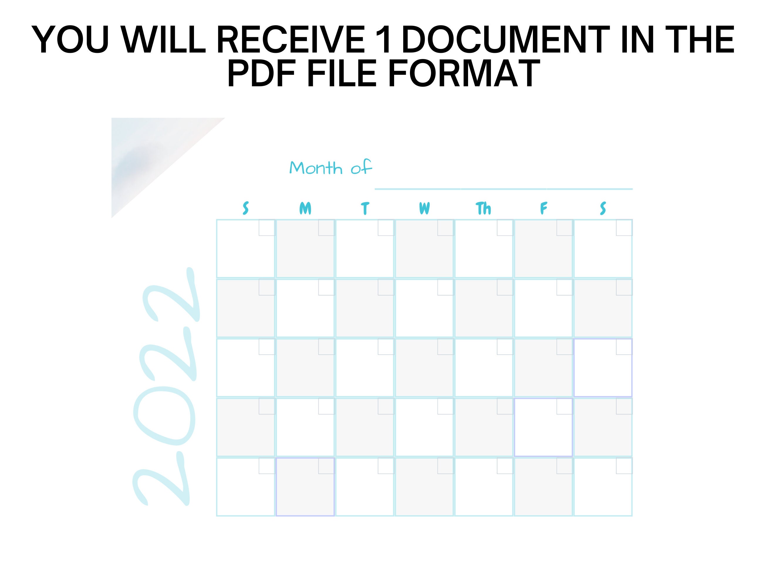 Monthly Calendar - Etsy