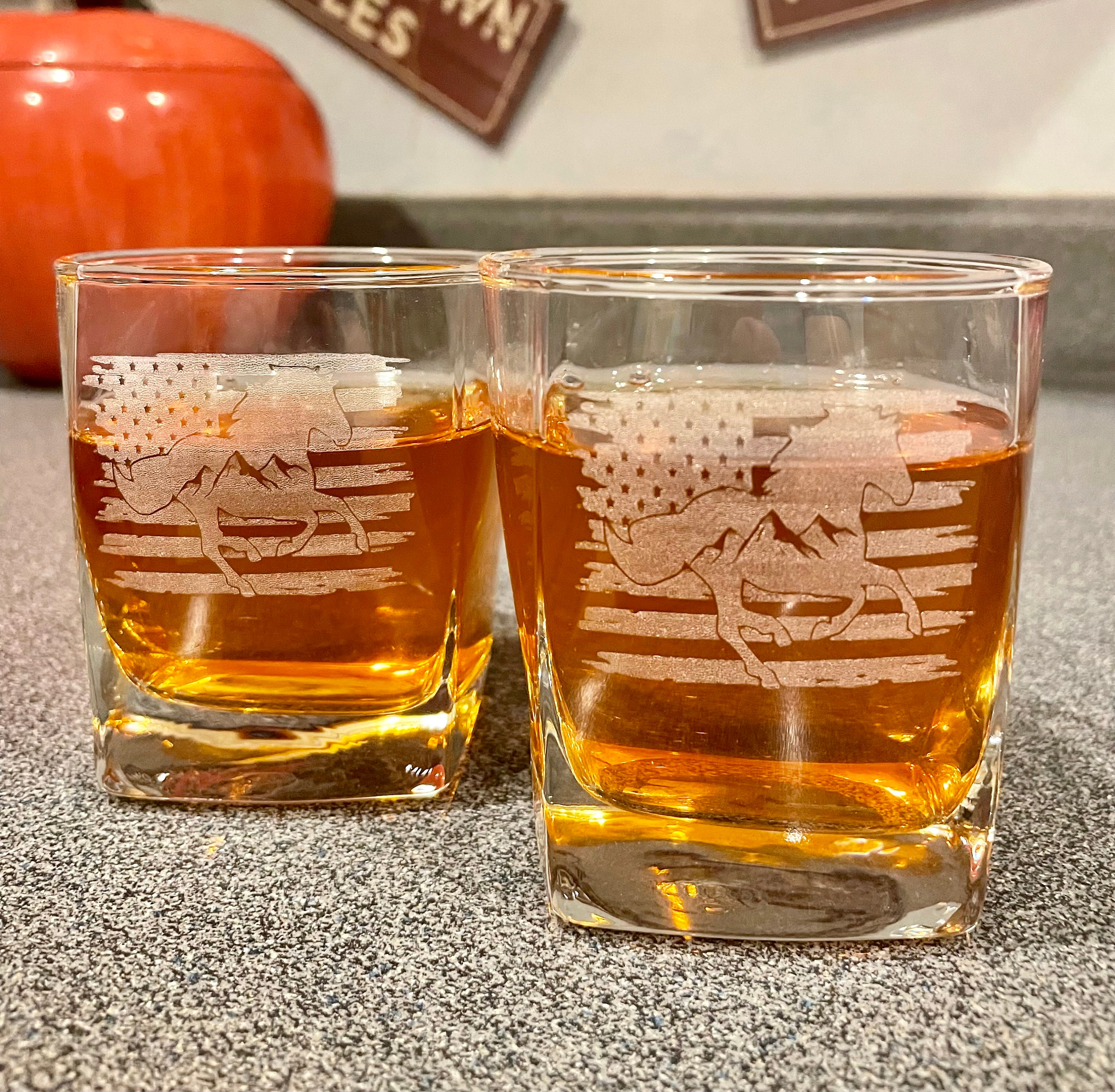 Cowboy Country Decanter Glasses Flask Coasters Whiskey Scotch Bourbon ...