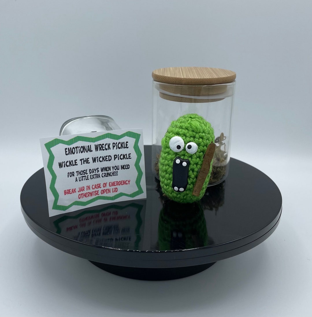 Emotional Wreck Pickle Support Crochet Blunt Friend Wickle the Wicked ...