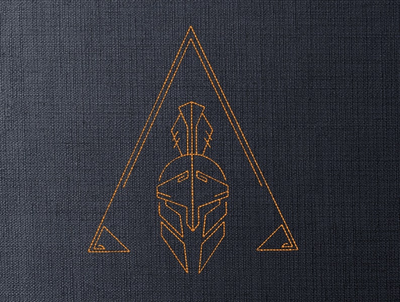 Spartan Helmet Machine Embroidery Design. 5 Sizes. One Line - Etsy