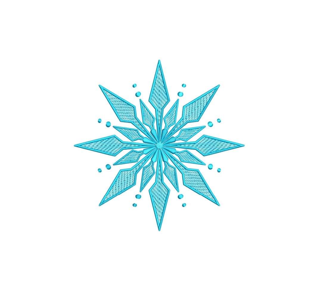 Snowflake Machine Embroidery Design. 5 Sizes. Christmas Embroidery ...