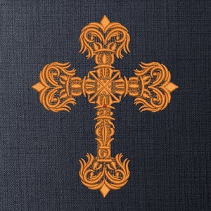 Cross Machine Embroidery Design. 4 Sizes. Religious Embroidery Design ...