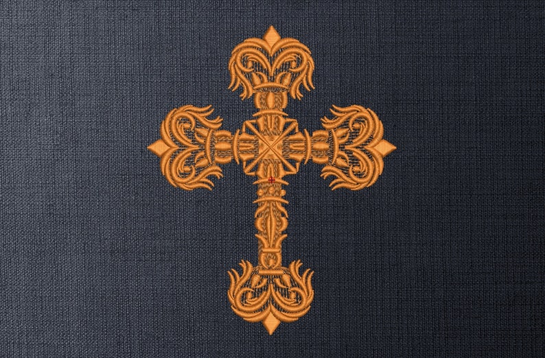 Cross Machine Embroidery Design. 4 Sizes. Religious Embroidery - Etsy