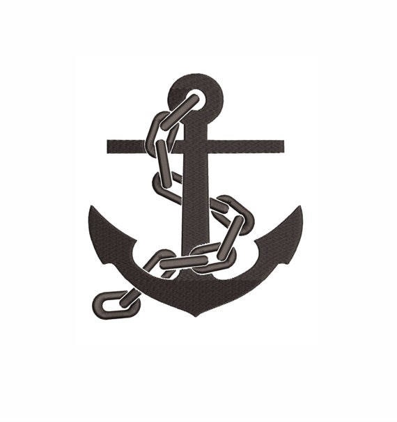 Anchor Machine Embroidery Design. 4 Sizes. Marine Embroidery - Etsy
