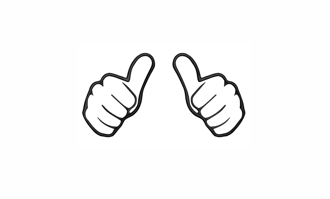 Thumbs Machine Embroidery Design. 8 Sizes. Thumbs up Embroidery Design ...