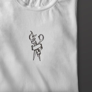 Scissors Machine Embroidery Design. 4 Sizes. Barber Embroidery Design ...