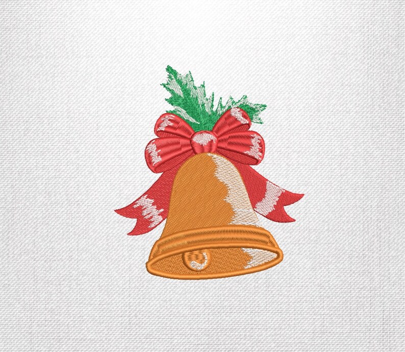 Christmas Bells Machine Embroidery Design. 4 Sizes. Christmas ...