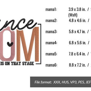 Dance Mom Machine Embroidery Design. 6 Sizes. My Heart is on That Stage ...