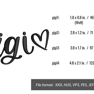 Curved Gigi Machine Embroidery Design. 4 Sizes. Grandma Collar ...