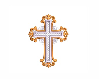 Religious Cross Embroidery Design, Christening Embroidery, Baptism ...